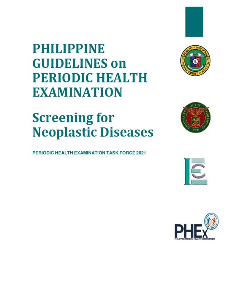 (CPG) Philippine Guidelines On Periodic Health Examination: Screening ...