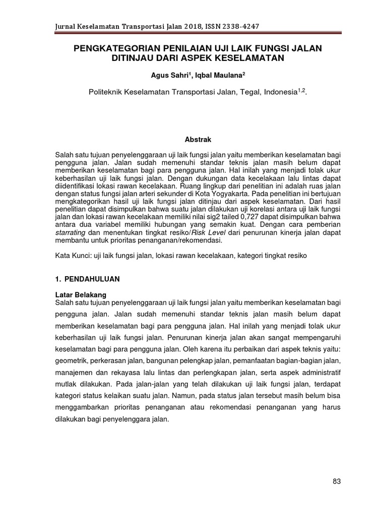 Pengkategorian Penilaian Uji Laik Fungsi | PDF