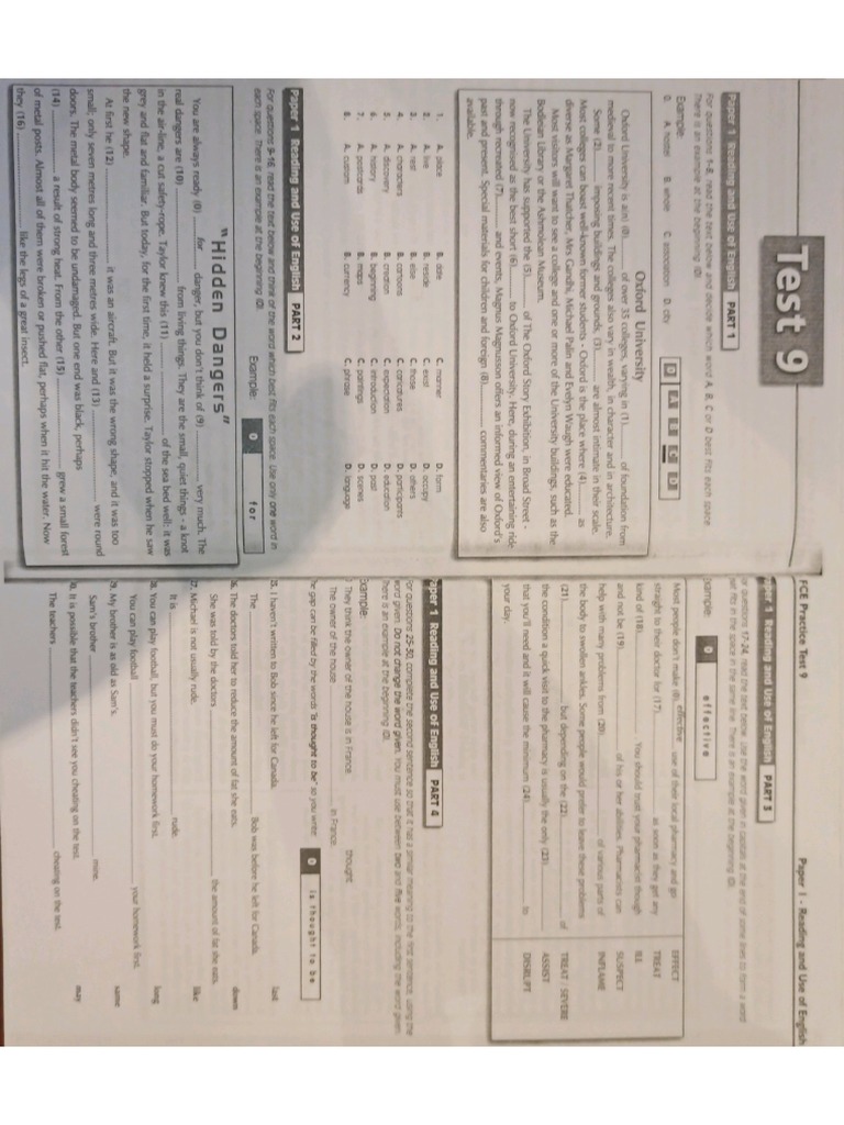 9 Reading and Use of English | PDF