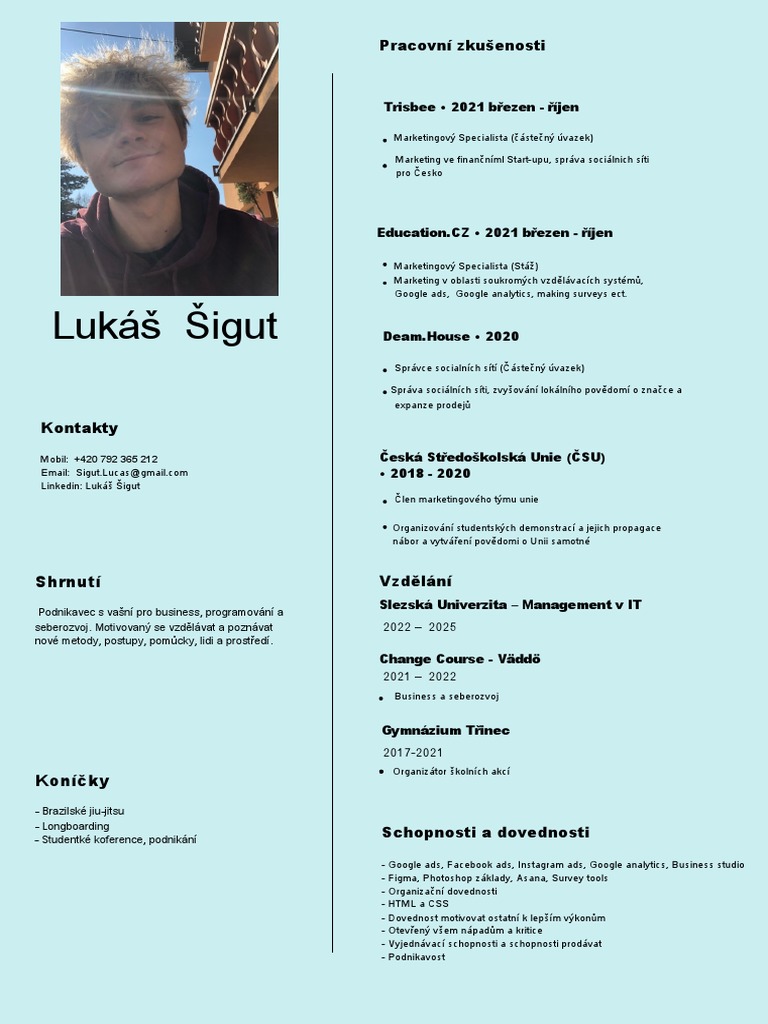 Šigut Lukáš CV | PDF