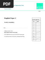 English Stage 6 P1 - Insert - QS | PDF
