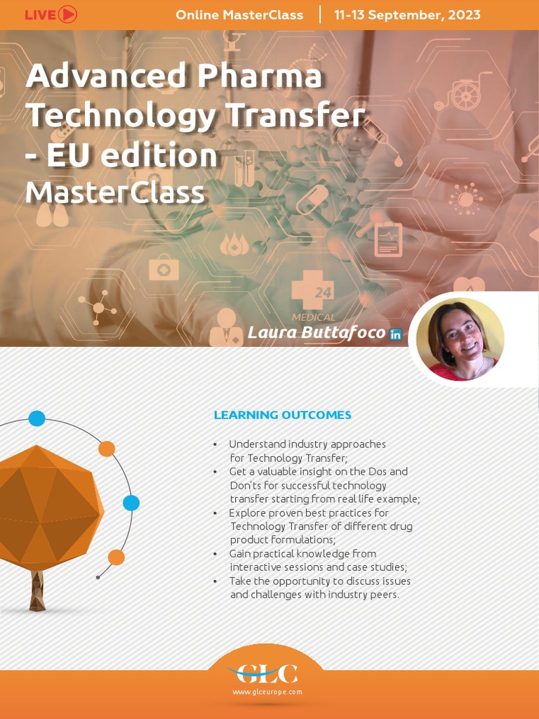 Advanced Pharma Tech Transfer MasterClass | PDF | Pharmaceutical ...