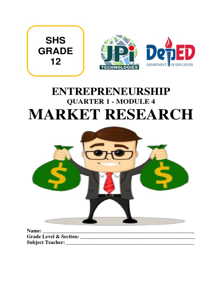 Grade 12 Entrepreneurship: Market Research | PDF | Focus Group | Survey ...