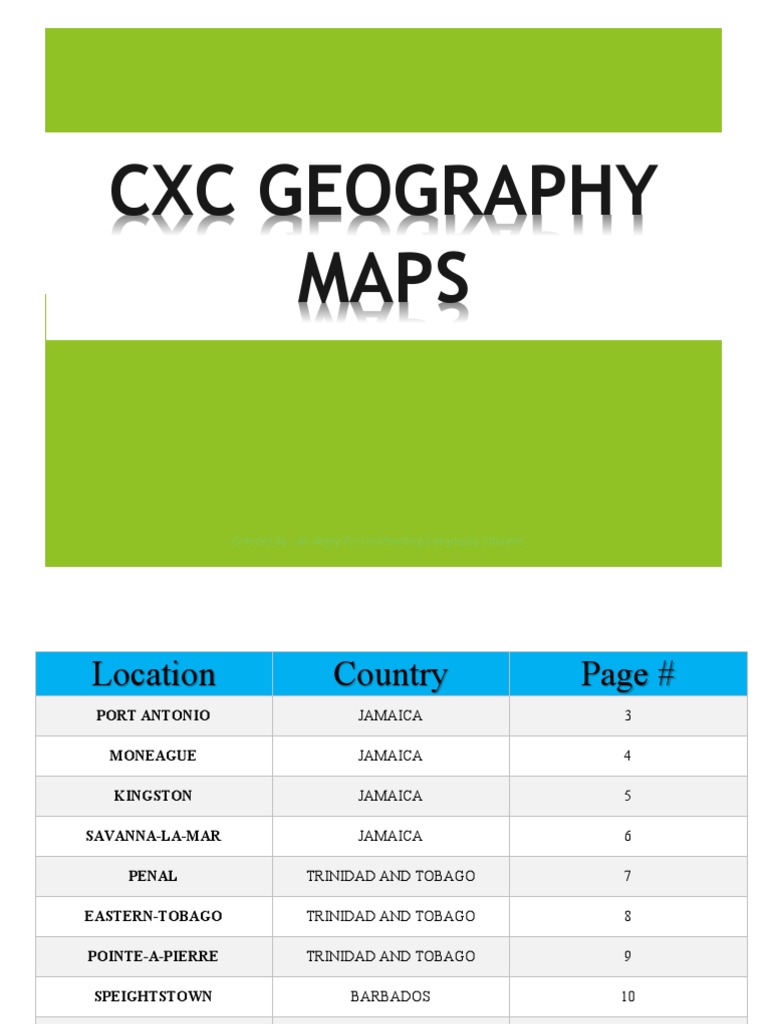 CXC Geography Maps | PDF | Geography