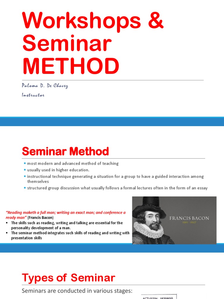 Seminar Workshop METHOD | PDF | Learning | Expert