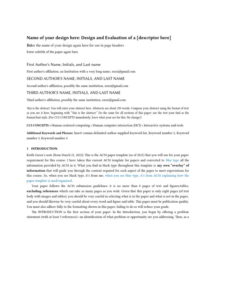 Template KEG-Acm Submission 2021 | PDF | Microsoft Word | Tag (Metadata)