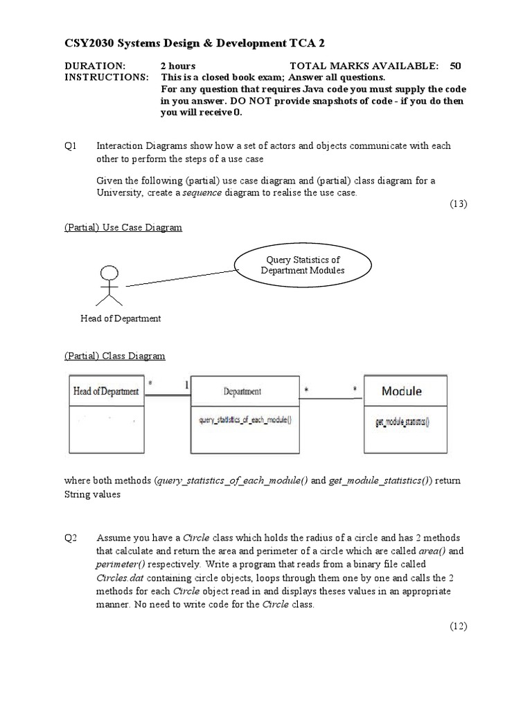 Csy2030 Tca 2 | PDF | Class (Computer Programming) | String (Computer Science)
