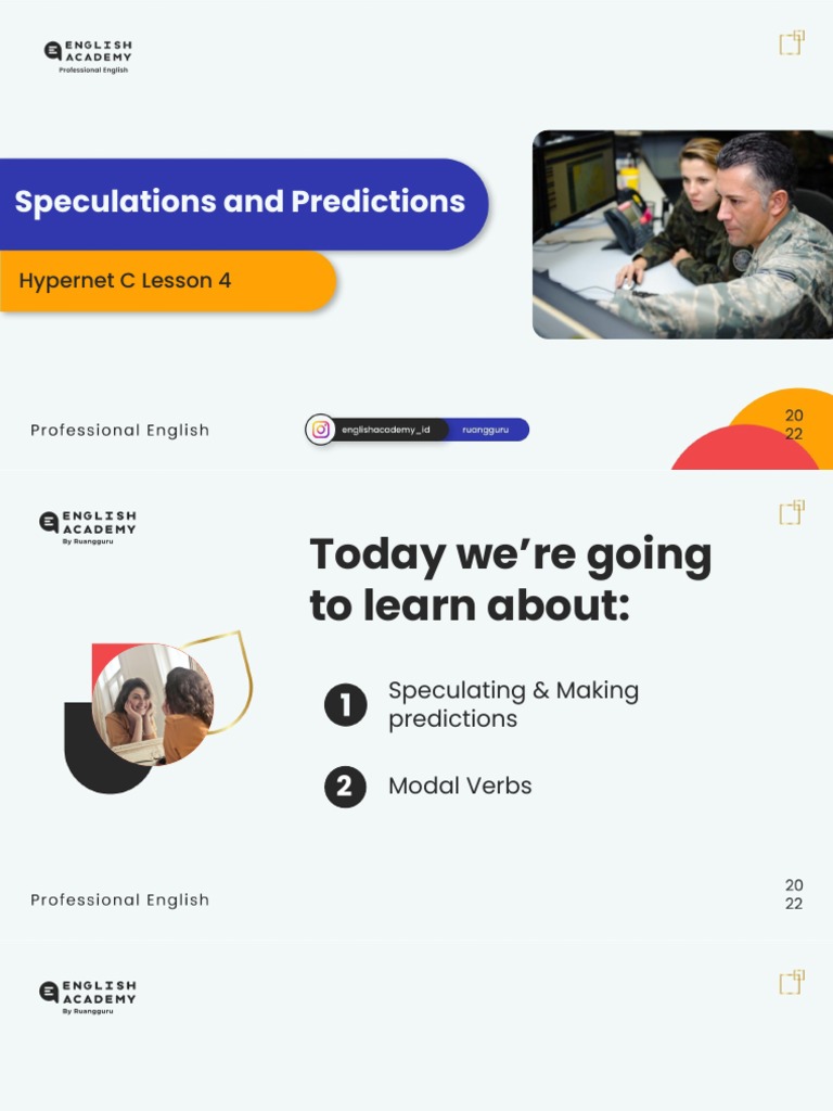 (Lesson 4) Hypernet C - Speculations and Predictions | PDF | Verb | Semantic Units