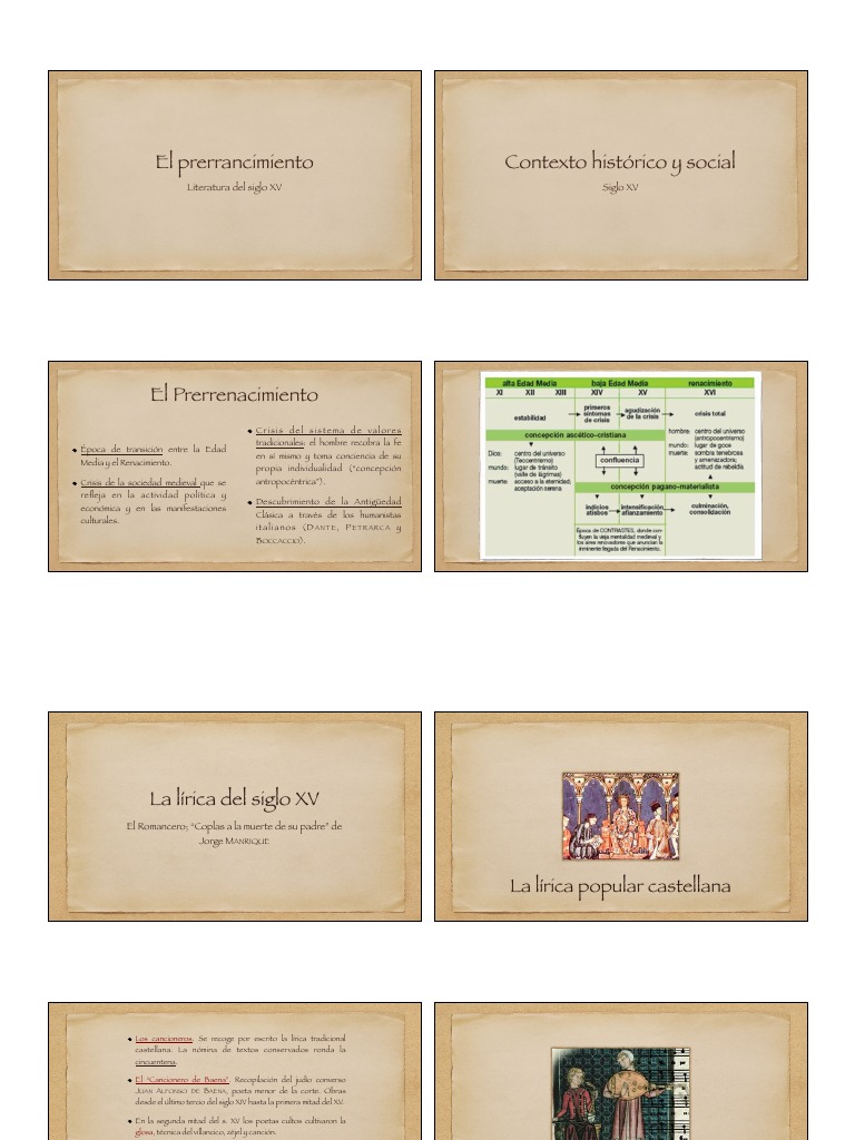El Prerrenacimiento | PDF | Poesía | Literatura española