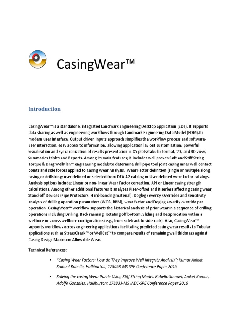 Casing Wear Exercise | PDF