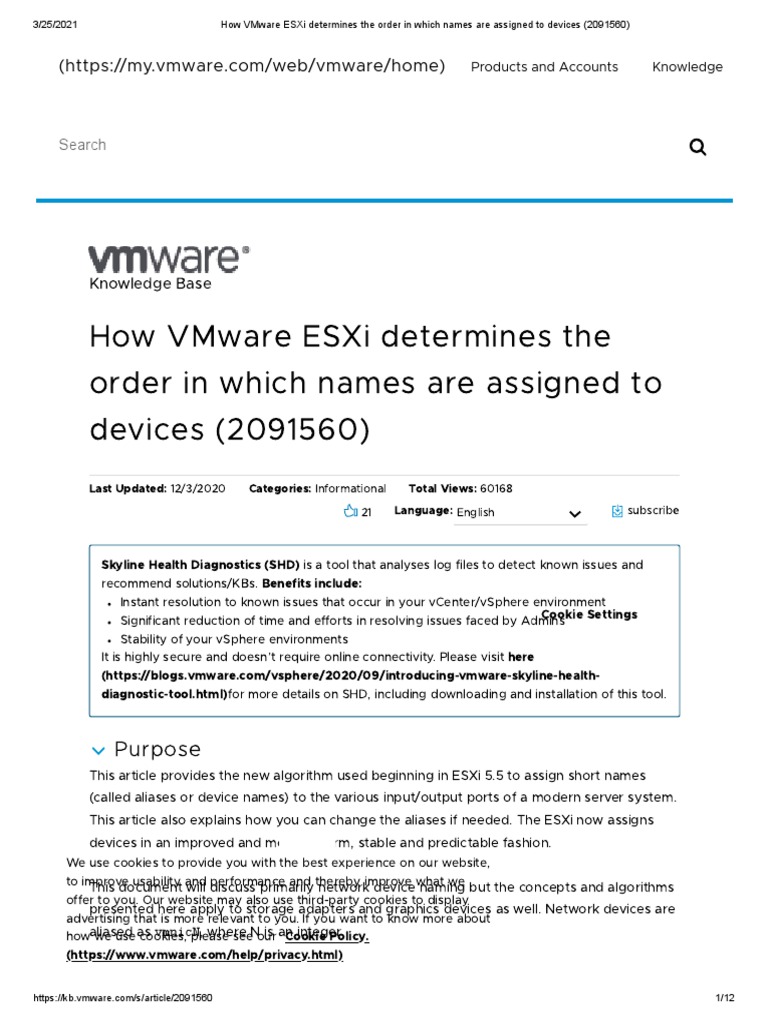 How VMware ESXi determines the order in which vmnic vnic names are ...