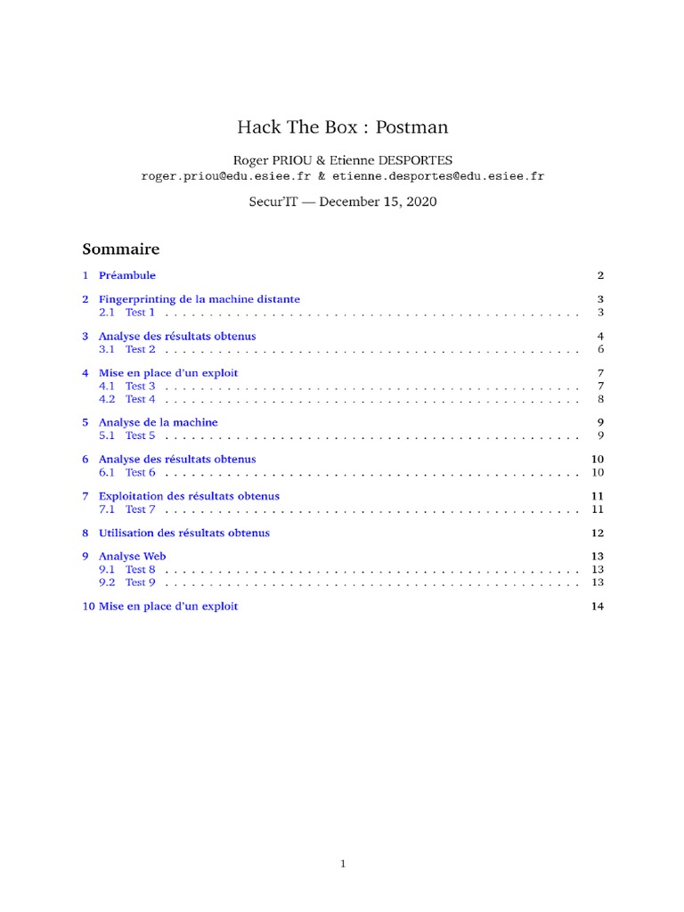 Hack The Box - Postman - PDF | PDF