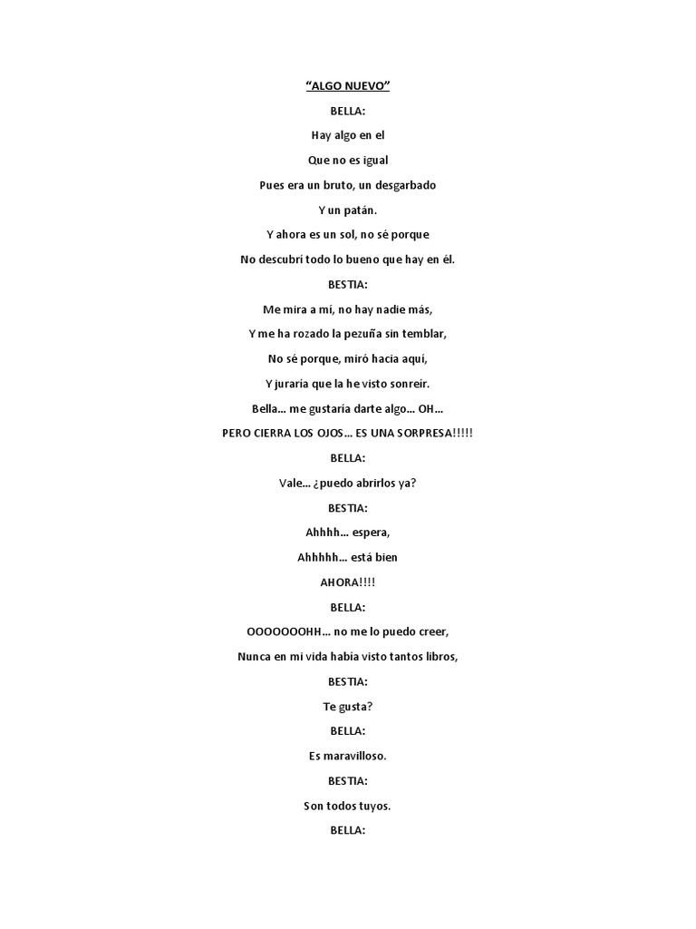 Letra Algo Nuevo | PDF