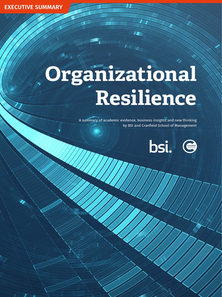 Organizational Resilience Cranfieldresearch Executivesummary | PDF ...