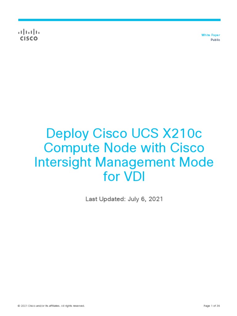 Deploy Cisco UCS X210c Compute Node With Cisco Intersight Management ...
