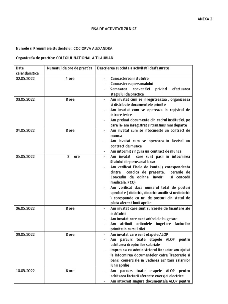 ANEXA 2 - Word 97 | PDF