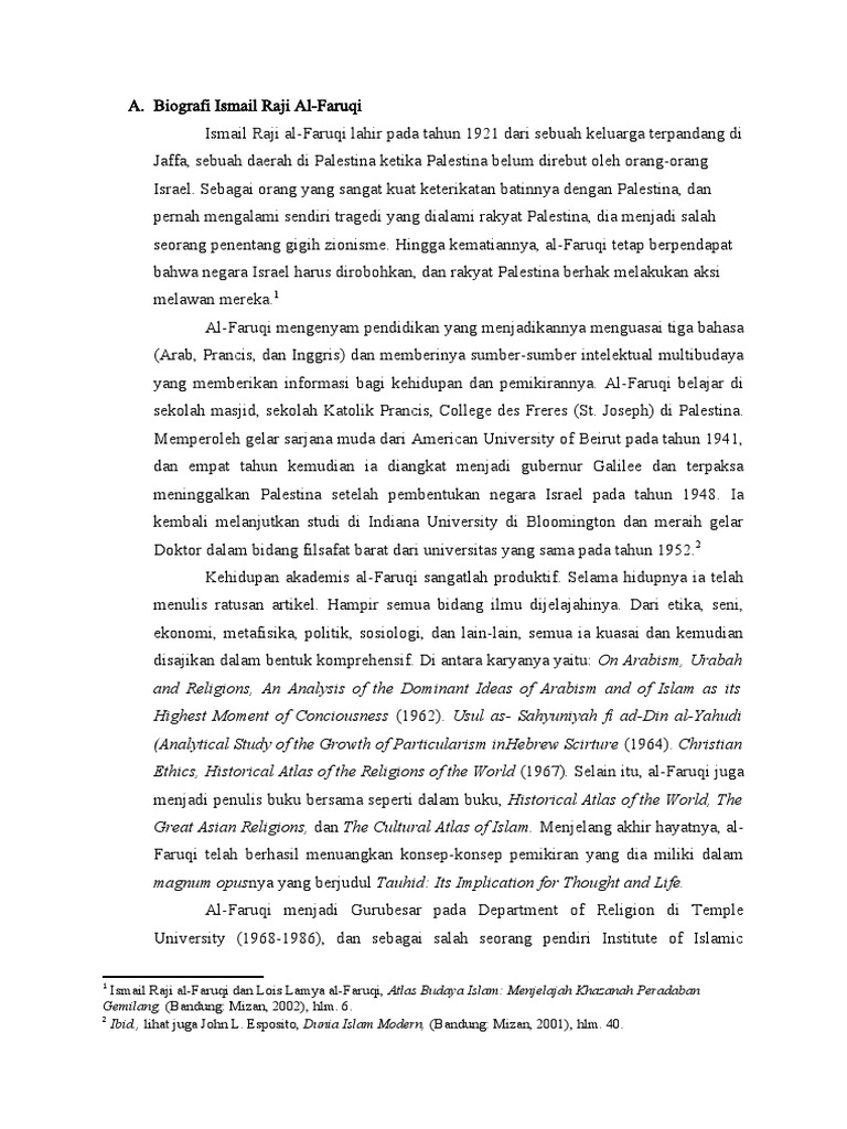 Biografi Ismail Raji Al Faruqi | PDF | Agama & Spiritualitas