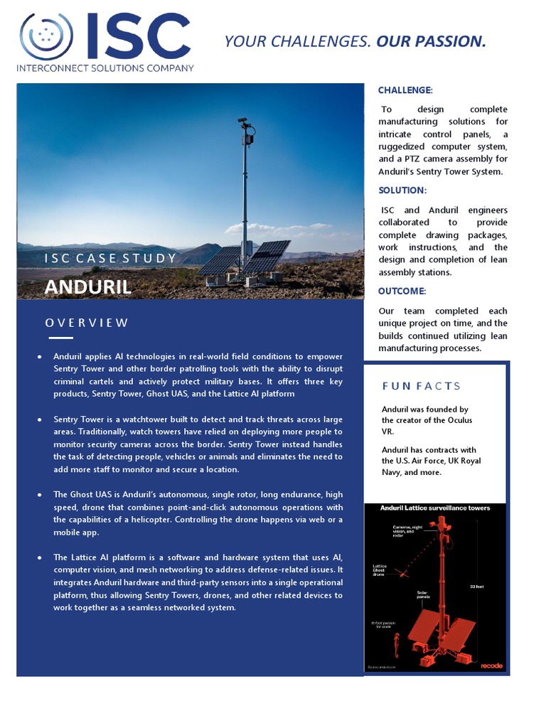 ISC Case-Study Anduril | PDF | Unmanned Aerial Vehicle | Artificial Intelligence