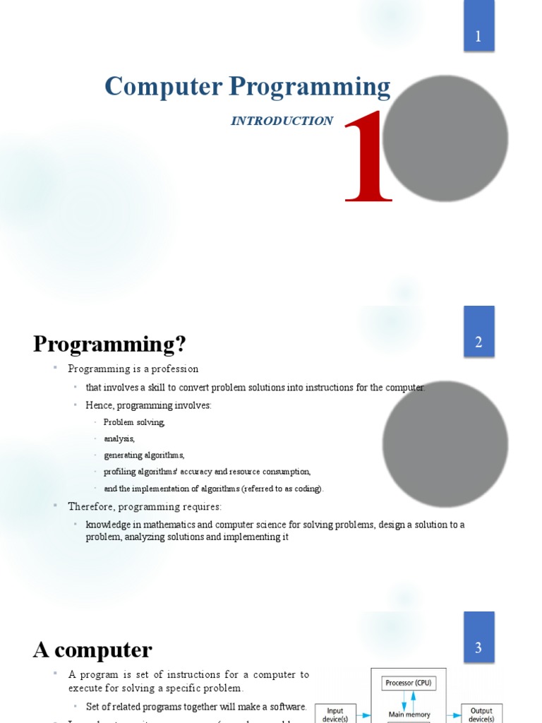 Computer Programming | PDF | Algorithms | Computer Programming