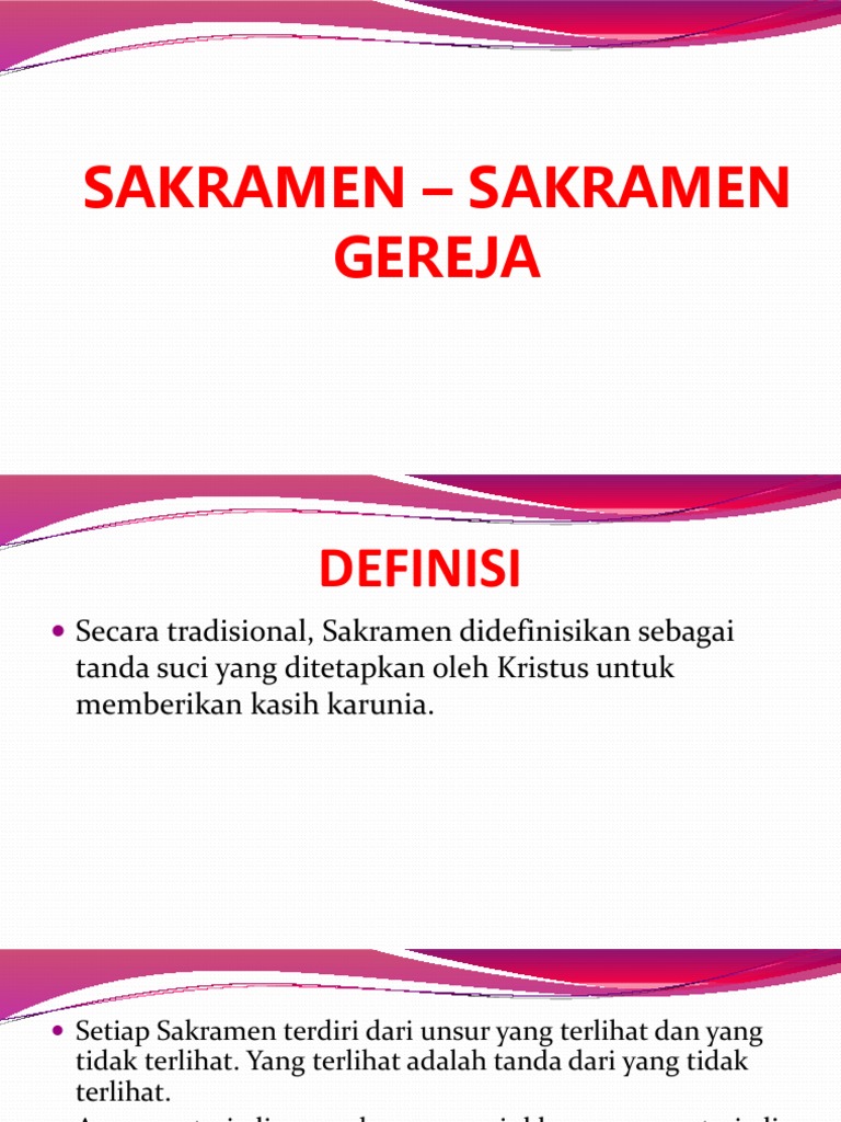 Sakramen-Sakramen Gereja | PDF