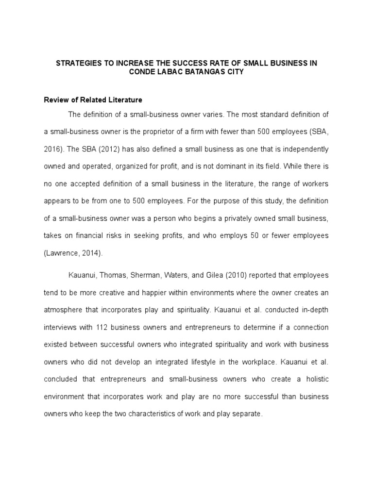 Strategies To Increase The Success Rate of Small Business in Conde ...