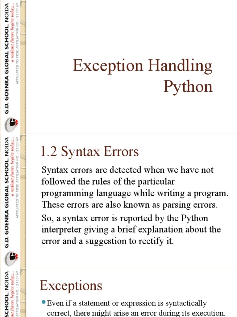 12 Exception | PDF | Computer Program | Programming