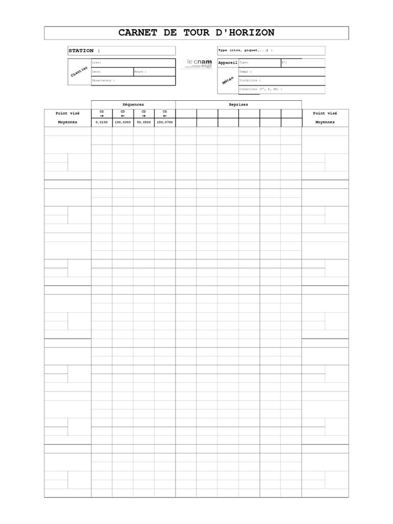 Carnet de Tour D'horizon | PDF