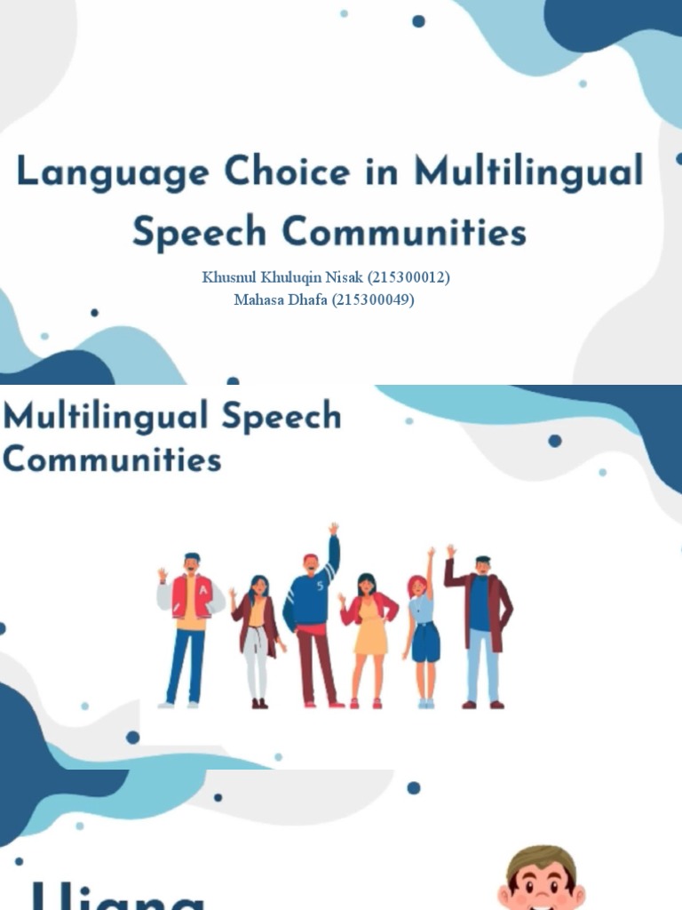 Language Choice in Multilingual - Speech Communities | PDF