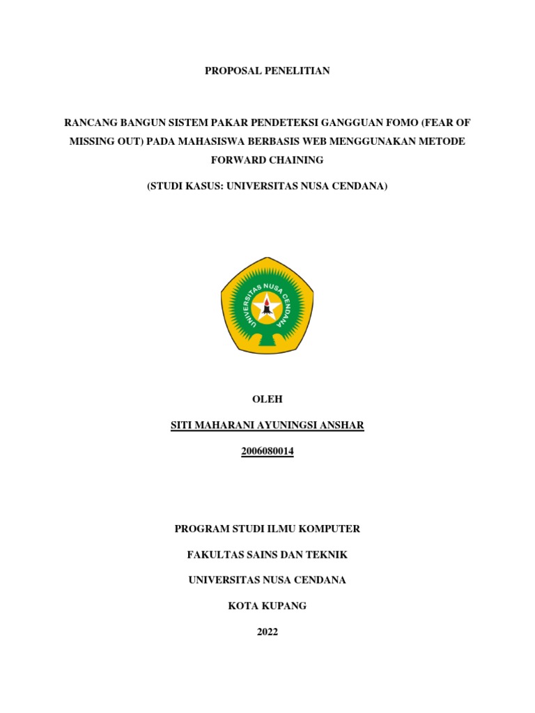 PROPOSAL PENELITIAN Fomo | PDF