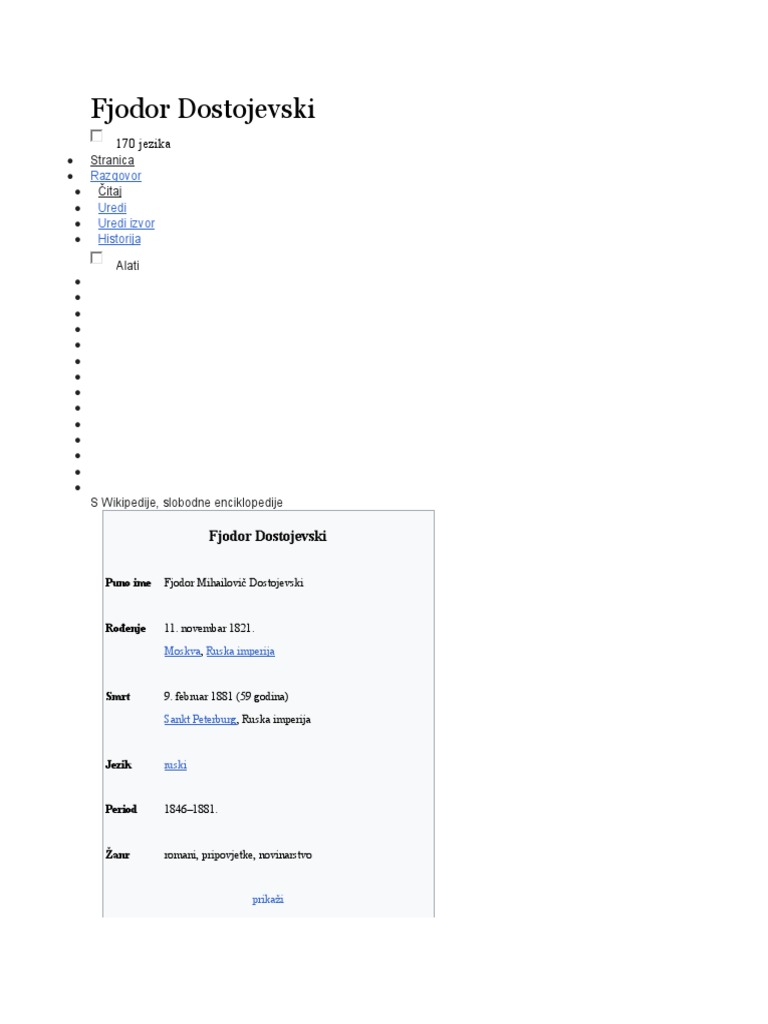 Fjodor Dostojevski | PDF