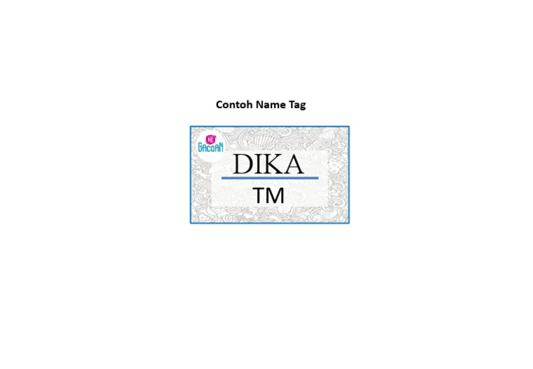 Name Card ID DIKA | PDF