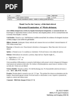 Usg Upper Abdomen Report Format | PDF