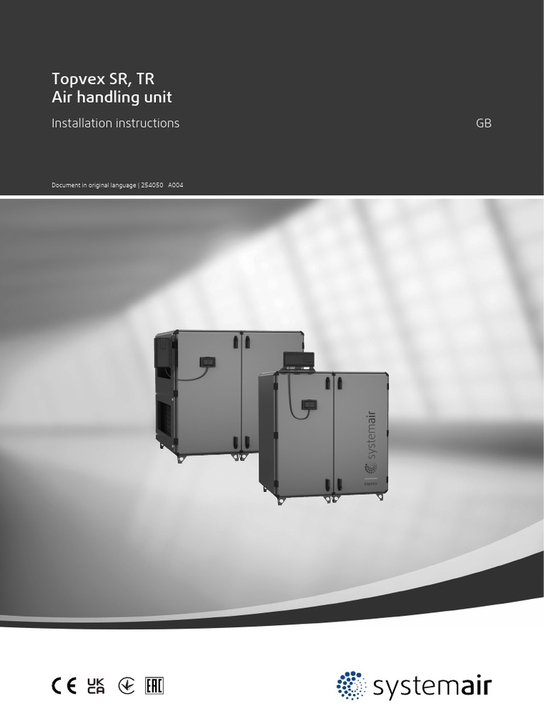 Installation Instruction Topvex SR TR 254050 Ce en A004 | PDF ...