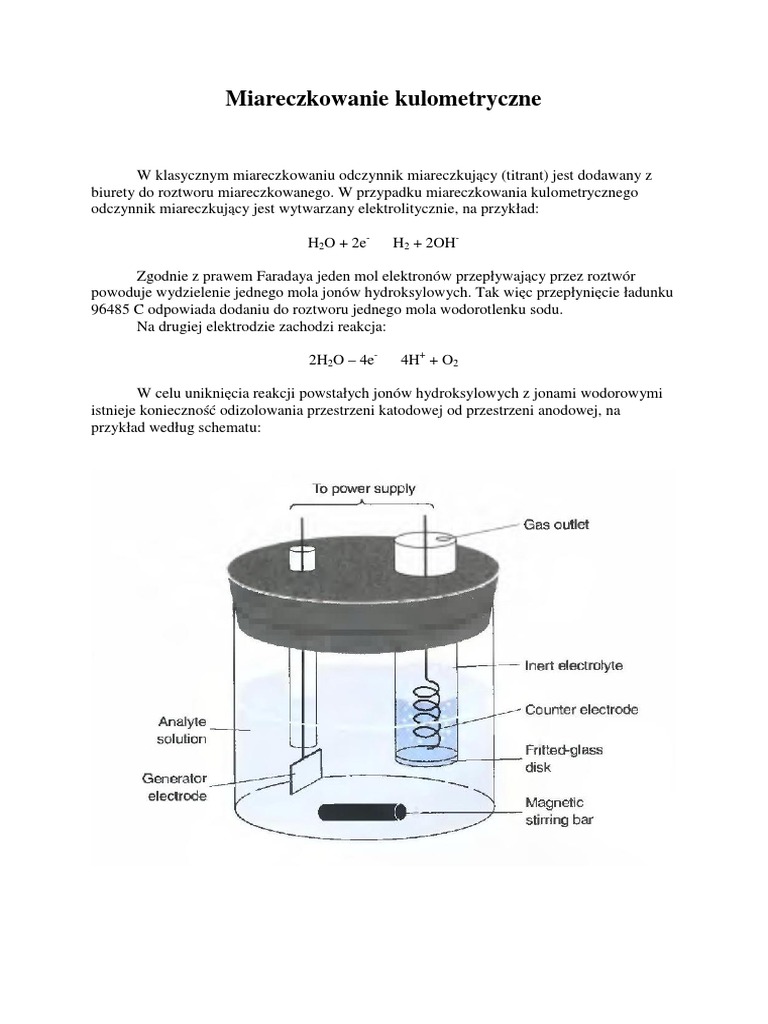Miareczkowanie Kulometryczne | PDF