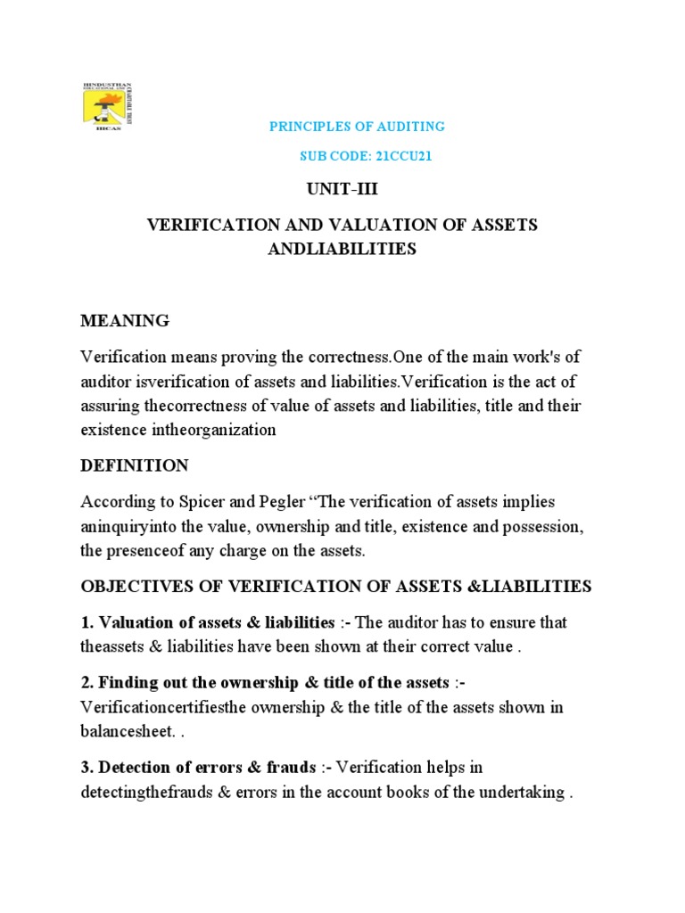 Unit Iii, Iv | PDF | Audit | Financial Audit Unit Iii, Iv | PDF | Audit | Financial Audit