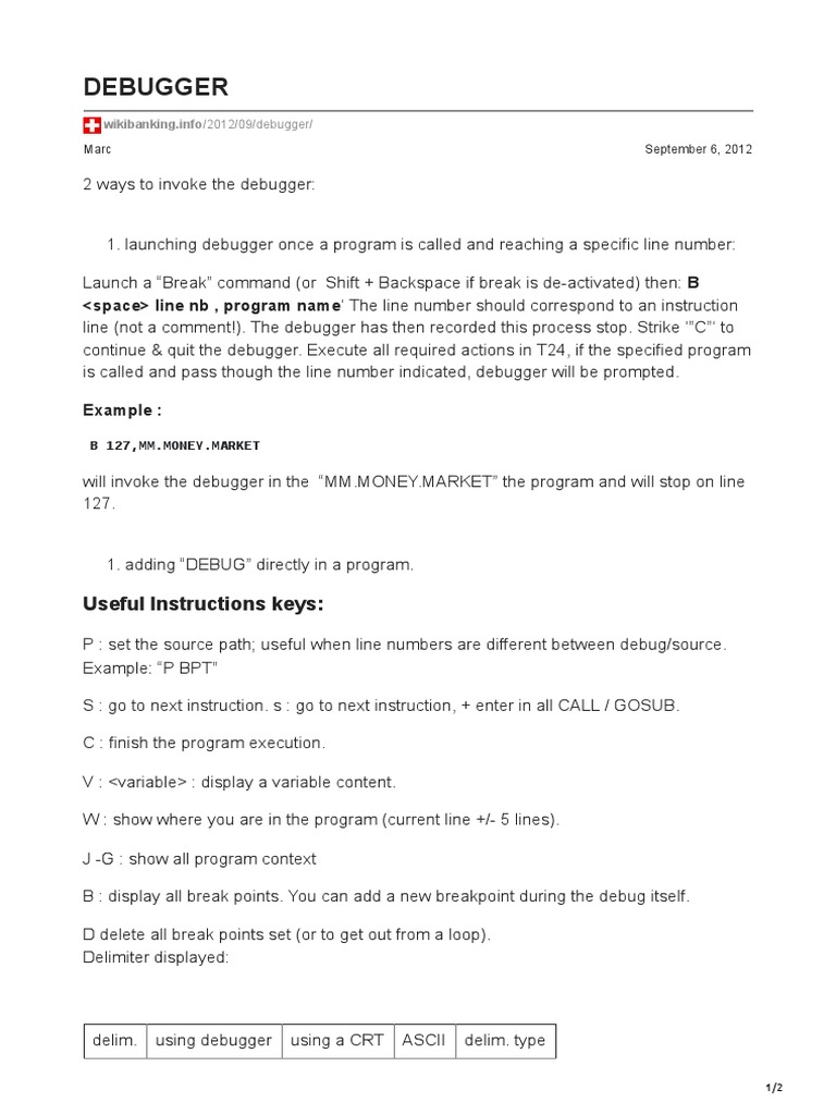 T24 Debugger | PDF | Teaching Methods & Materials | Computers