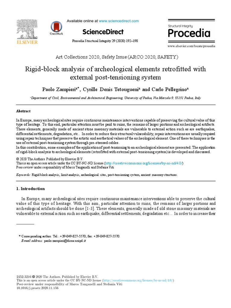 Rigid-Block Analysis for Archaeological Retrofitting | PDF | Stress ...