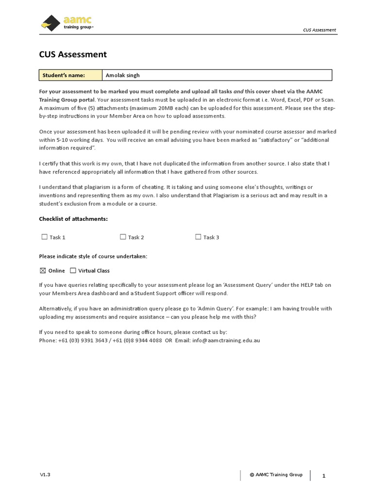 Amolak Singh Cus Feedback Pdf Loans Complaint