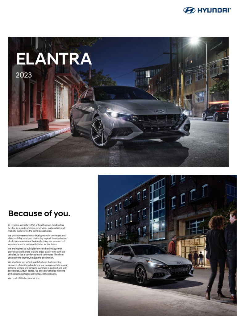 2023 Hyundai ELANTRA Product Card EN | PDF | Vehicles | Motor Vehicle