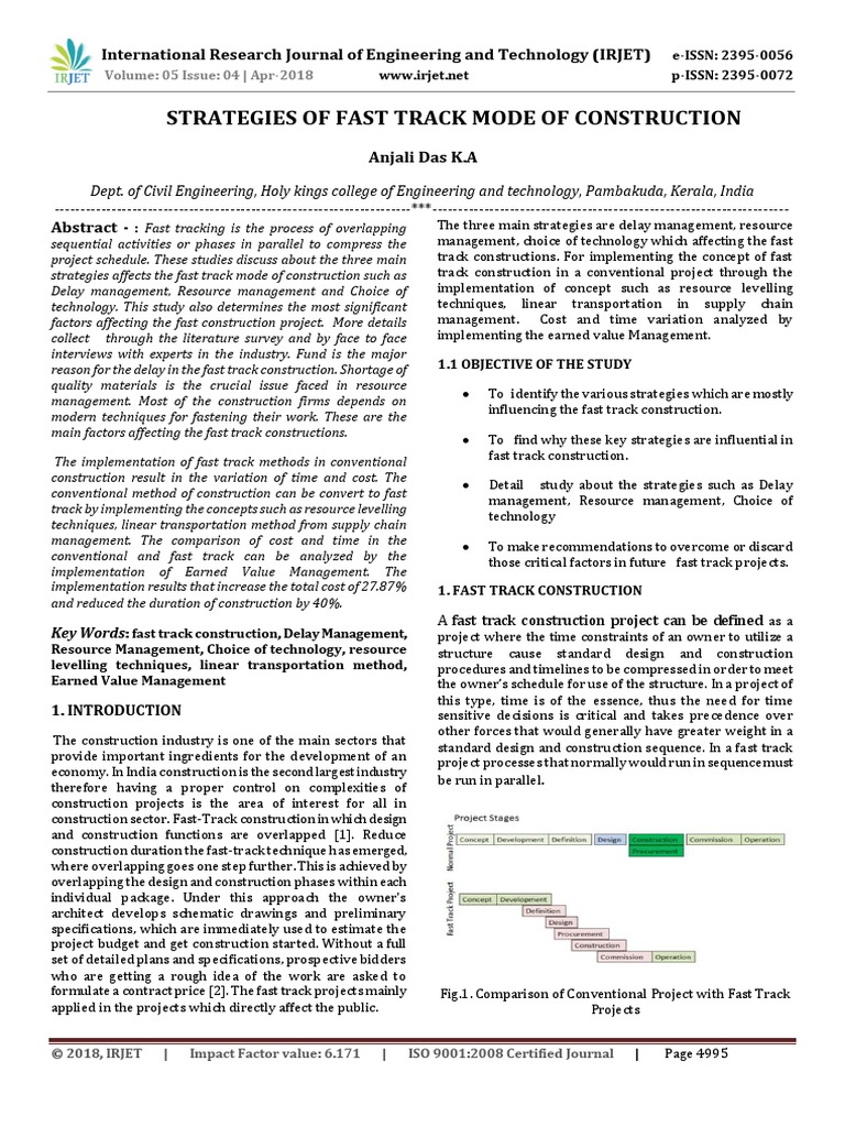 Fast Track Construction | PDF | Time | Engineering