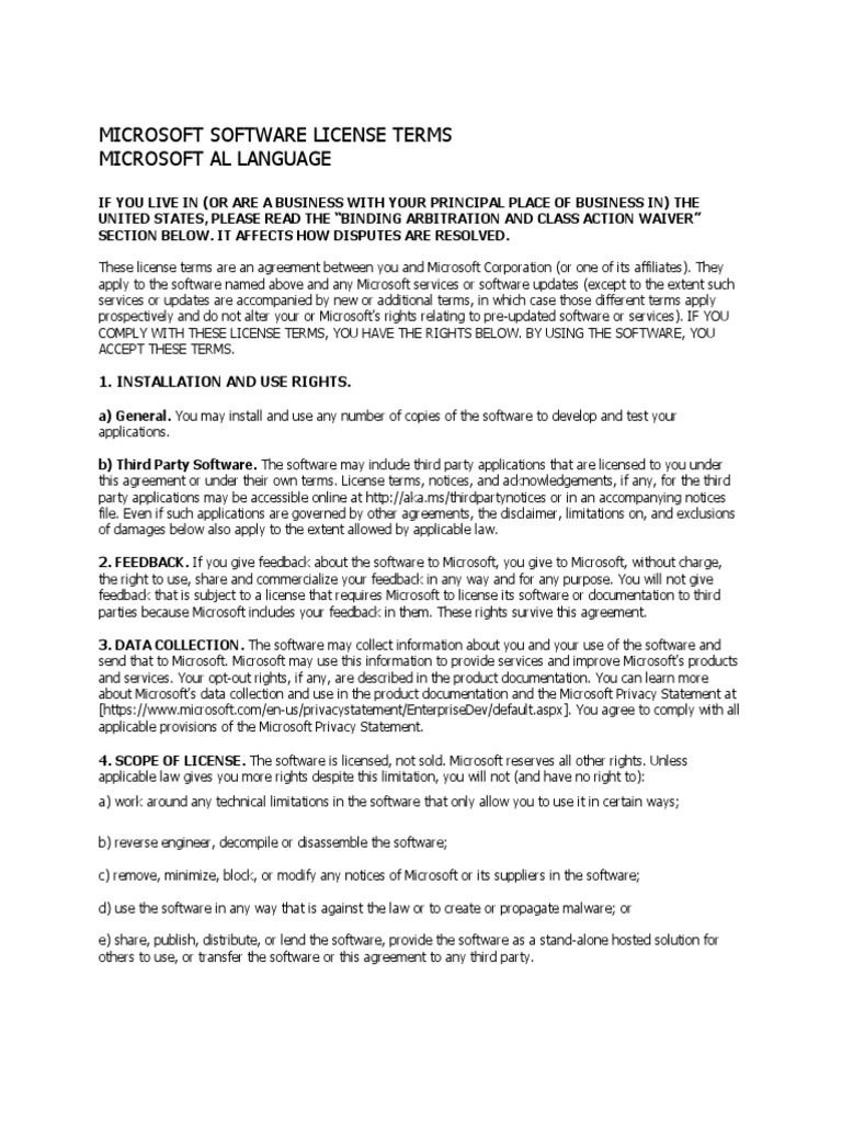 AL Language - Terms of Use | PDF | Arbitration | Legal Liability