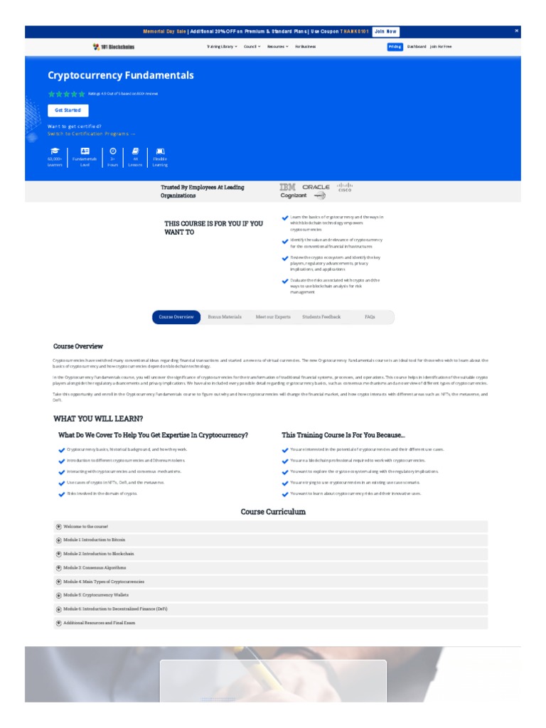 Cryptocurrency Fundamentals Course | PDF | Cryptocurrency