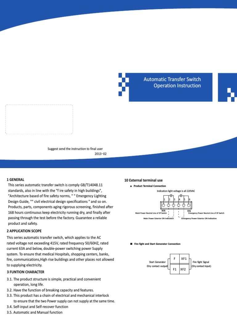 Ats1 1 63a | PDF | Switch | Power Supply