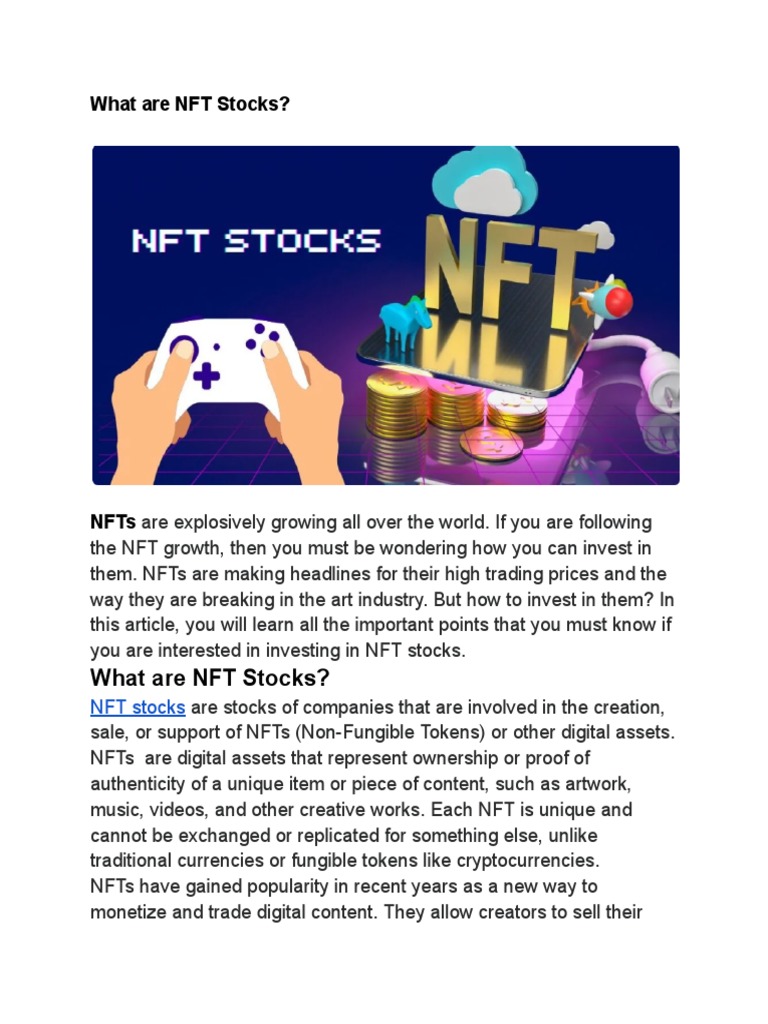 What Are NFT Stocks | PDF | Investing | Stocks