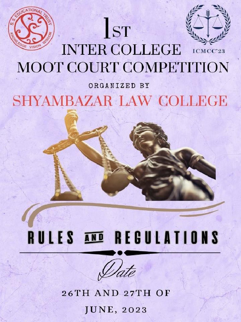 SLC-1ST Icmcc Moot Court Rules & Regulations | PDF | Citation | Memorandum