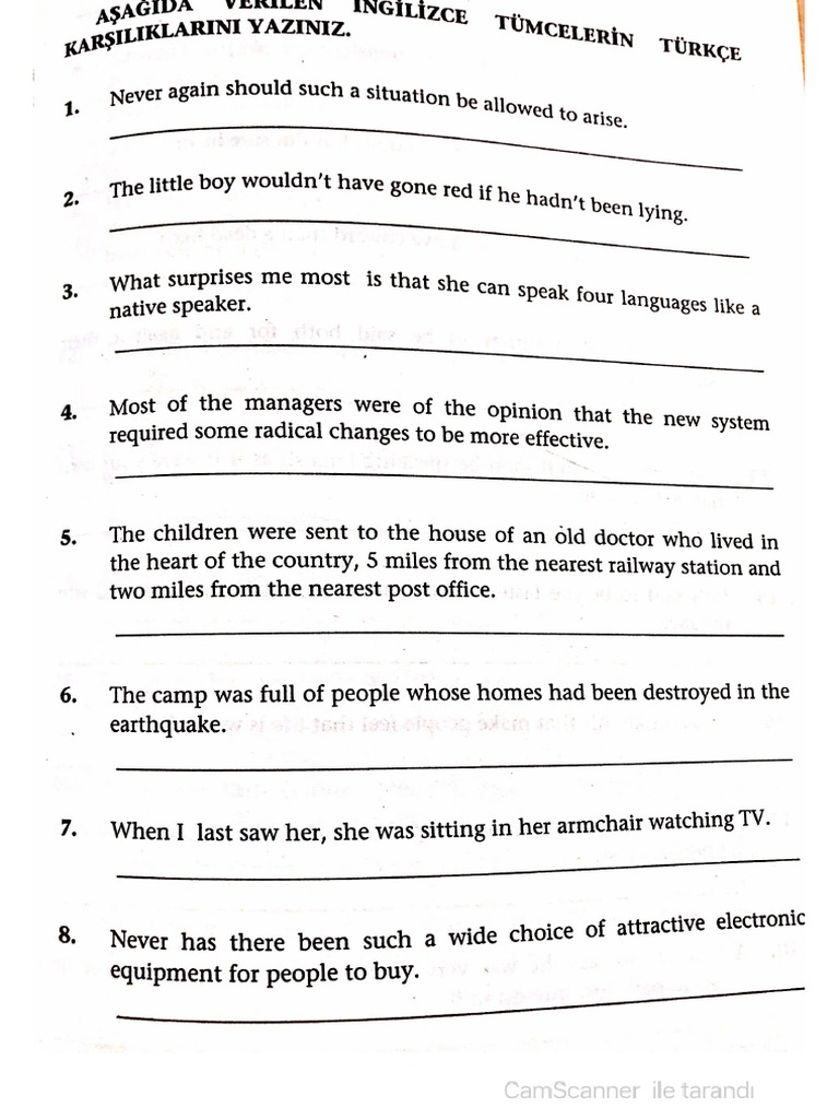 Translation Exercises | PDF