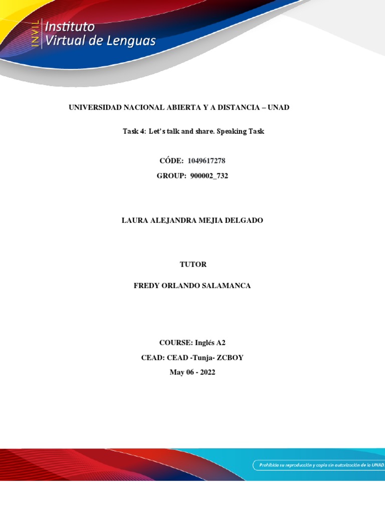 Task 4 - Let's Talk and Share - Speaking Task - Laura Mejía - 732 | PDF | Neurociencia | Ciencia ...