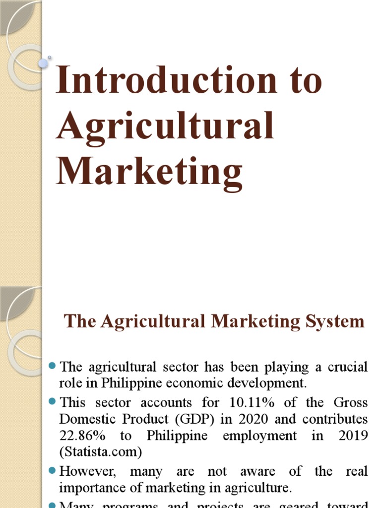 Chapter 5 Intro To Agri Maketing | PDF | Marketing | Market (Economics)