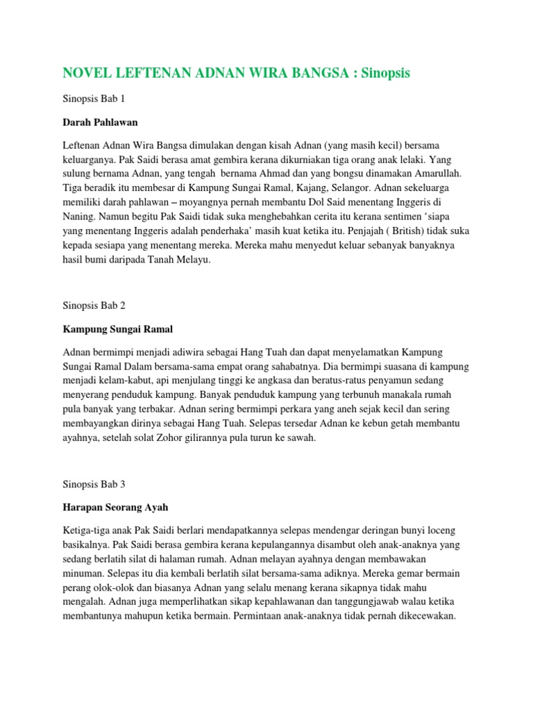 Novel Leftenan Adnan | PDF