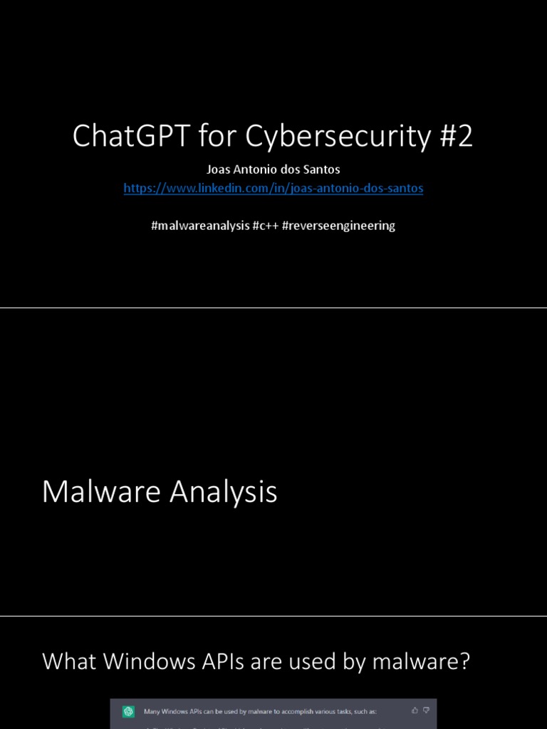 ChatGPT For Cybersecurity 3 1673855733 | PDF